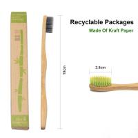China Reusable Eco-Friendly BPA-Free Vegan Ultra Soft Bristles Charcoal Wood Toothbrush Bamboo for sale