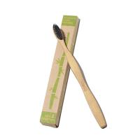 China Reusable Eco-Friendly BPA-Free Vegan Ultra Soft Bristles Charcoal Wood Toothbrush Bamboo for sale