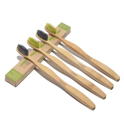 China Natural Biodegradable Soft Bristles Bamboo Charcoal Toothbrush for sale