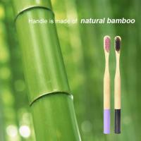 China 2021 Green Friendly Plastic Fress Natural Recyclable Charcoal Infused Bamboo Toothbrush for sale