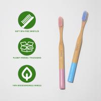 China Custom Logo Plastic Free Biodegradable Natural Organic Wood Toothbrushes For Sensitive Gums for sale