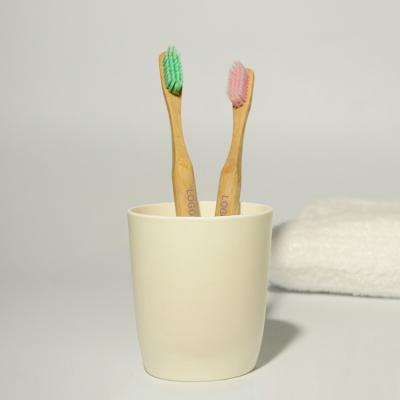 China Green Private Label Reusable Vegan Bamboo Soft BPA Free Nylon Bristles For Sensitive Gums for sale