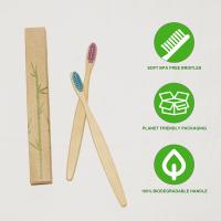 China New arrival Oral Care Green Plastic Free Charcoal Colorful Natural Bamboo Toothbrush for sale