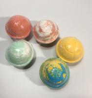 China Handmade Pure Essential Oil Spa Bomb Bath Fizzers Planet Ball Bath Bombs for sale