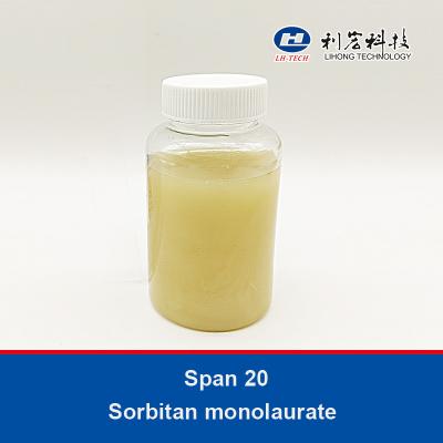 China Span 20 Food Grade Sorbitan Monolaurate Surfactant Cosmetic food emulsifiers Cas 1338-39-2 for sale