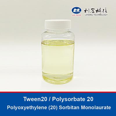 China Tween 20  Polysorbate 20  Polissorbato 20 Polyoxyethylene (20) Sorbitan Monolaurate 9005-64-5 Industrial and Food Grade for sale