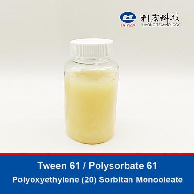 China Tween 61 Polysorbate 61 Polissorbato 61 Polyoxyethylene 20 Monooleate Sorbitan Fatty Acid Esters Surfactant for sale