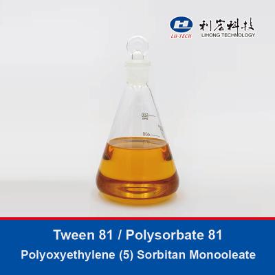 China Tween 81  Polysorbate 81  Polissorbato 81 Polyoxyethylene (5) Sorbitan Monooleate Surfactant Industry for sale