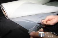 China Polyester Thermoplastic Adhesive Film White PES Hot Melt Adhesive Film For Embroidered Chapter for sale