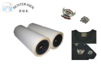 China Po Transparent Hot Melt Adhesive Roll 100mic For Apperal Garment Patches Logos for sale