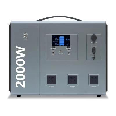 China Pure Sine Wave Portable Power Supply Built In Lithium Battery 2000W 2668Wh for sale