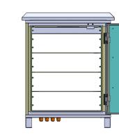 China Steel Outdoor IP55 Power Enclosure 640 X 525 X 800 Mm , Outdoor Telecom Equipment Cabinets for sale