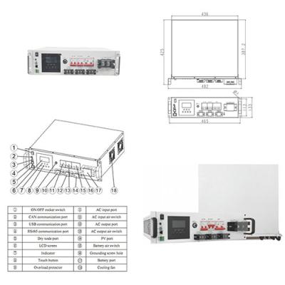China 2KW-6KW USB Pure Sine Wave Inverter MPPT With Lithium Battery for sale