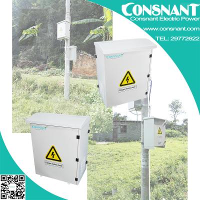 China Waterproof 13.3KG white cabinet 60A Lithium battery Outdoor UPS solar power System for sale