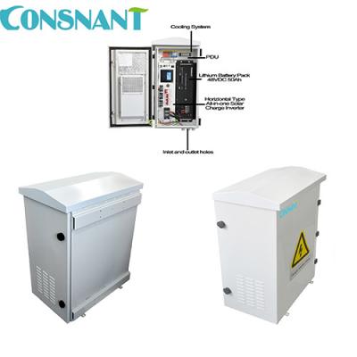 China Lithium Battery IP55 Outdoor Cabinet 48V MPP With Pure Sine Wave for sale