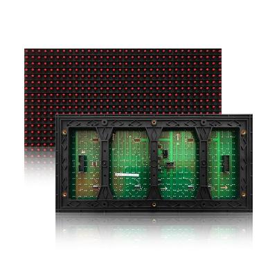 China Outdoor Single Green LED Display Panel P10 DIP Module 32x16 Resolution 320x160mm for sale