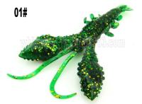 China New  best sale 9.5cm/8g  5 kinds colors artifical soft shrimp fishing lure for sale
