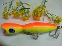 China new 20cm/110g best sale wooden popper fishing hard lure popper bait/saltwater/trolling lure for sale