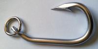 China 304 stainless steel tuna hook salt water fishing hook for sale