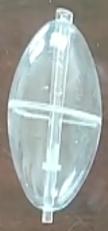 China ABS transparent high quality Durable fishing slip cast spin float Oval float for sale
