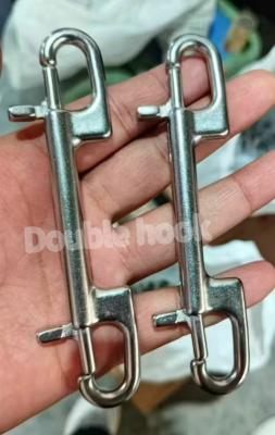 China Single hook  Double hook fork shaped spring shackle diving hook  high Rust-proof  good strength for sale