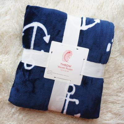 China Polyester Microfiber Flannel Blanket Digital Printing For Winter / Fall Warm Gift for sale