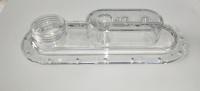 China Custom Injection Molding PE/PP Transparent Plastic Base Plastic Parts for sale