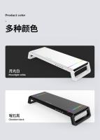 China SECC Metal Monitor Stand With USB3.0 Hub / Wireless Charging for sale