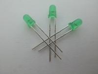 China 570 - 575nm light Indicator LED diffused green light emitting diode for sale