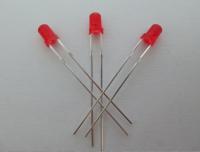 China 3mm Round Indicator LED With Flange Type Super red light emitting diode for sale