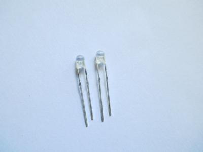 China 3mm round pure blue Indicator LED with water clear diffused LED diode components for sale