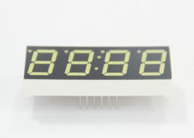 China Common anode white emitting color 4 digit 7 segment displays 572nm for sale