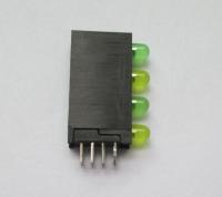 China Four 3.0mm Round Type Housing LED Lamps Two Yellow Green and Two Yellow Color for sale
