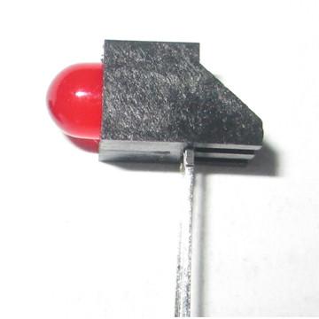 China 5mm 620-635nm Round Red Led Diode Lamp Dip Indicator Led Plastic Holder Right angle with based for sale