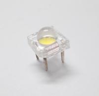 China Piranha Square Led Light Emitting Diode 5mm Dome 4 Lead Warm White Super Flux for sale