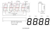 China 4 Digit 7 Segment LED Displays Gray Surface 6 Pins 0.56'' 14.2mm DIP Type 2.2V for sale