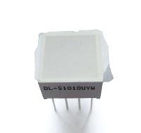 China 8.8*8.8mm Square Led Number Display Light Bar Yellow Color Indicator With Milk Diffused Len Color for sale