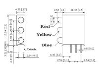China 3mm LED Holders RGB Dip Indicator Led Diode fixed in plastic holder housing led lamp for led dash indicator light for sale