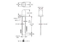 China 3mm Round IR Emitting Diode Standard T-1 LED With Flange Type Silicon Pin Photodiode Receiver for sale