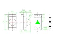 China Infrared Sensor SMD Led Chip , 0.95mm SMT Led Lamp Chip Diode Light PCB Mounted for sale