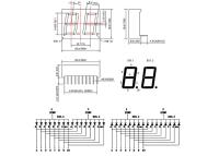 China 0.56 Inch 1 Bit Dual Digit 7 Segment LED Displays 2.8V 660nm Wavelength 10 pin 7 segment display cathode led screen for sale