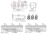 China 3 digit 7 segment led display Wavelength 470nm led number display 0.4 Inch seven Digital read out display for sale