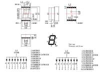 China 0.39 inch 1 Digit 7 Segment LED Display SMD Surface Mount Ultra Yellow led number display for sale