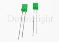 China Rectangular Led Lamp Green Led Indicator Lights Square Clear Transparent Through Hole LED for sale