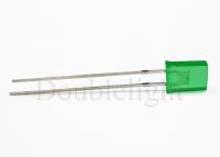China Rectangular Led Lamp Green Led Indicator Lights Square Clear Transparent Through Hole LED for sale