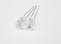 China White Automotive Indicator LED Lights Dip Emitting 5mm Cylindrical Without Flange for sale