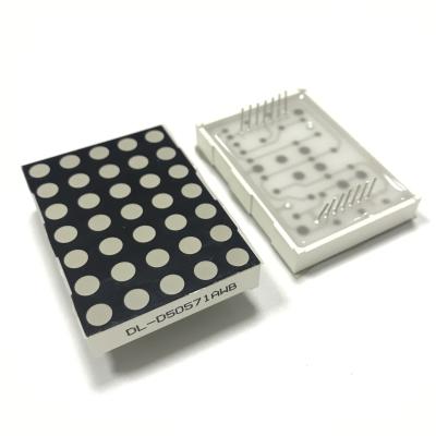 China 5.0mm 5×7 Ultra Red Dot Matrix 7 Segment LED Displays Black Surface Face Color for sale