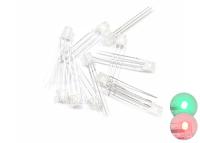 China 5mm Bi Color 25mA 90mW 500mcd Led Common Anode 3 Pins for sale