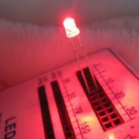 China 5mm 632nm 180mW 30mA led light chip T-1 3/4 Type With Flange for sale