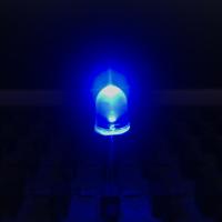 China Blue Color 8mm Round Indicator LED With Flange , 20 Deg Viewing Angle for sale